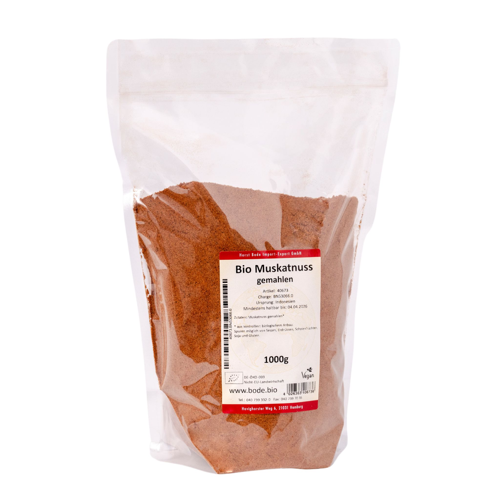 Muskatnuss gemahlen bio 1kg | 1kg | 40673
